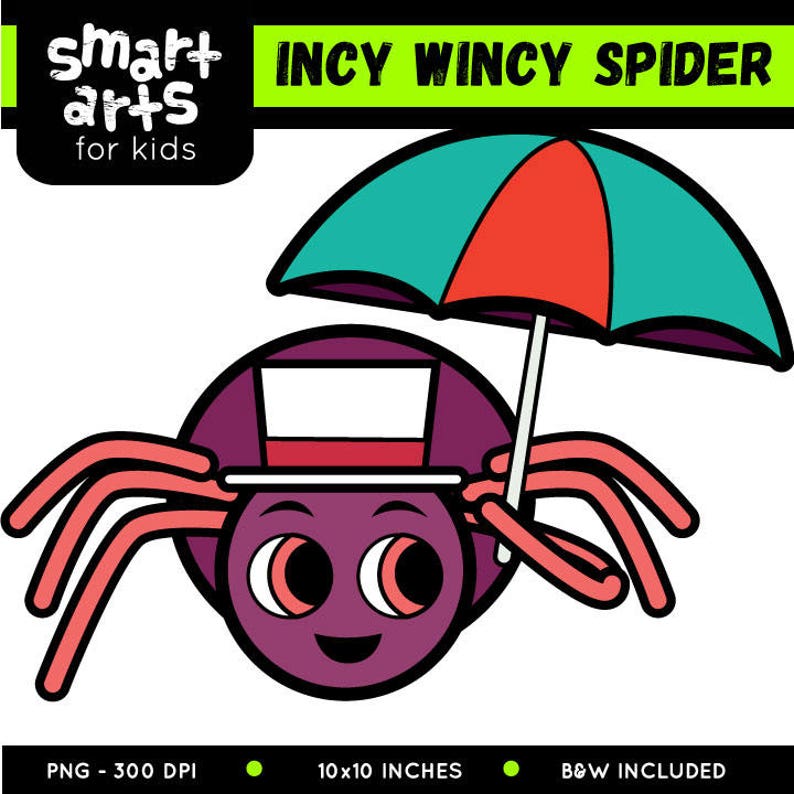 Incy Wincy Clip Art Art for kids nursery rhyme instant | Etsy