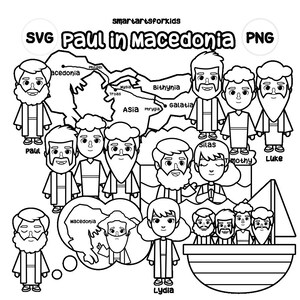 Paul in Macedonia Clip Art - Bible Based - Bible Characters - SVG ...