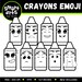 Crayons Emoji Clip Art - Cartoon - Crayons Emoji - Instant Download ...