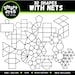 Math 3d Shapes With Nets Clip Art Bundle - Cartoon - 3dnets ...