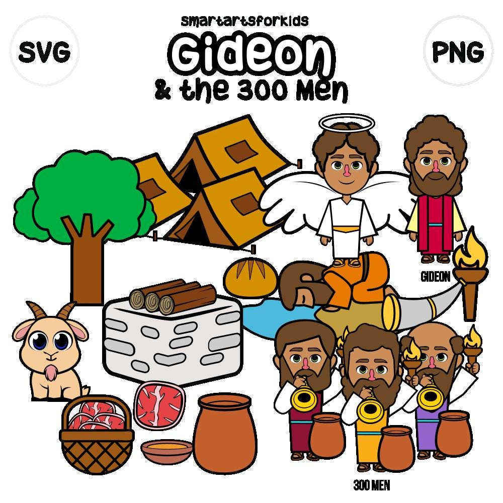 Gideon and the 300 Men Clip Art- Bible Based - Bible Characters - VBS ...