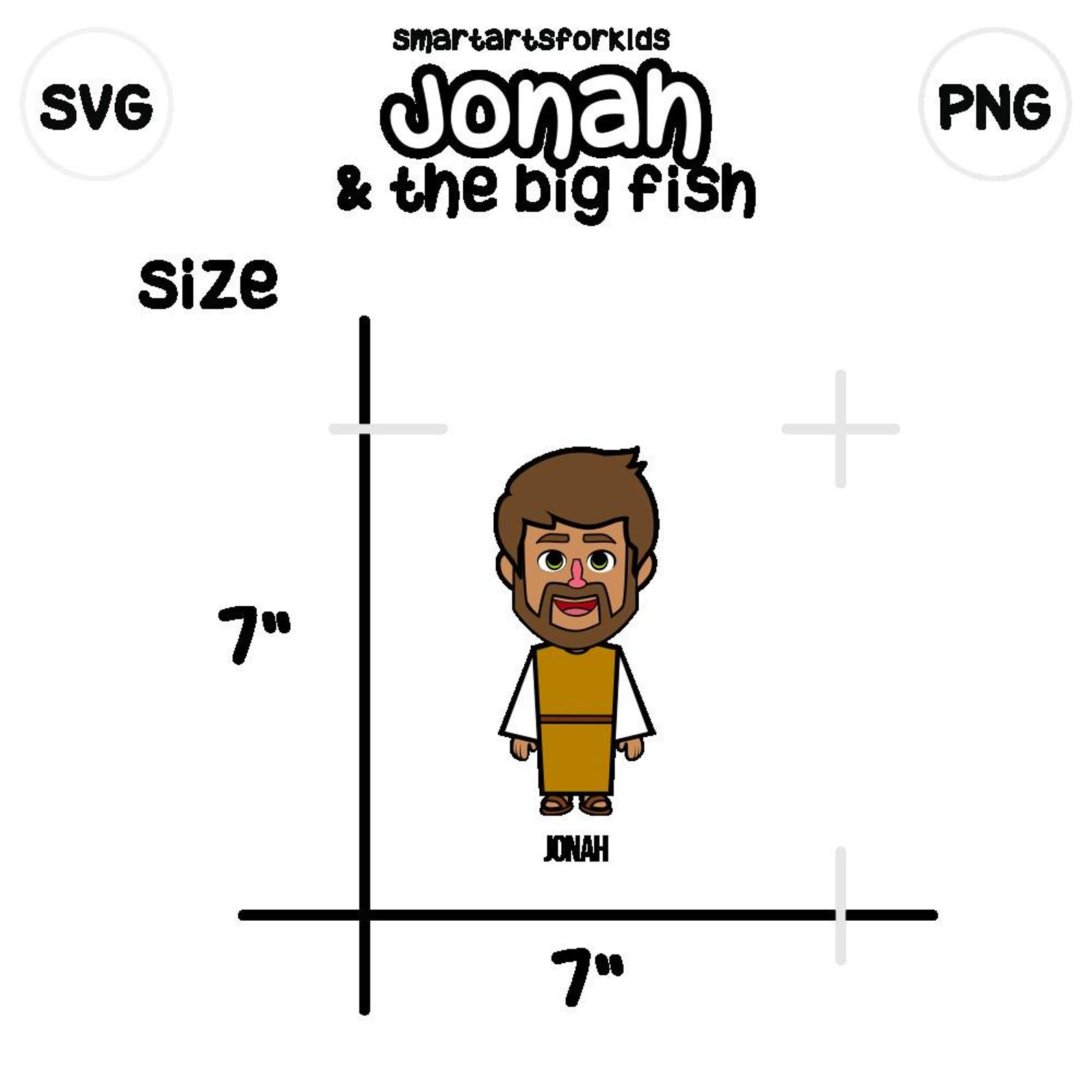 Jonah and the Big Fish Clip Art- Bible Based - Bible Characters - Jonah ...