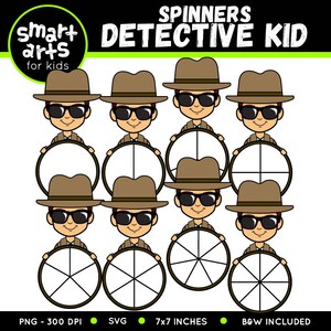 Detective Kids Clipart Bundle - Art for Kids, Detective Clip Art ...