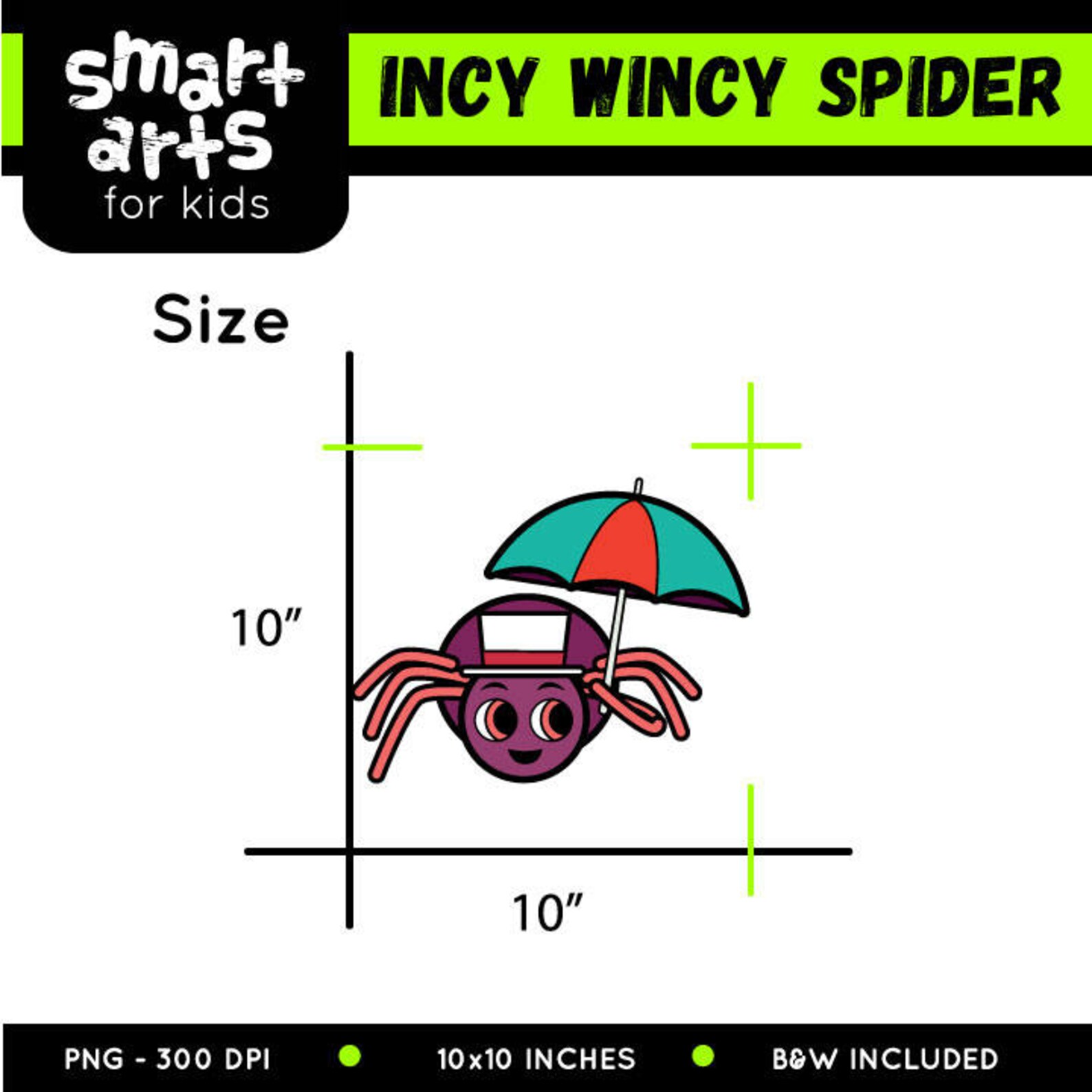 Incy Wincy Clip Art Art for kids nursery rhyme instant | Etsy