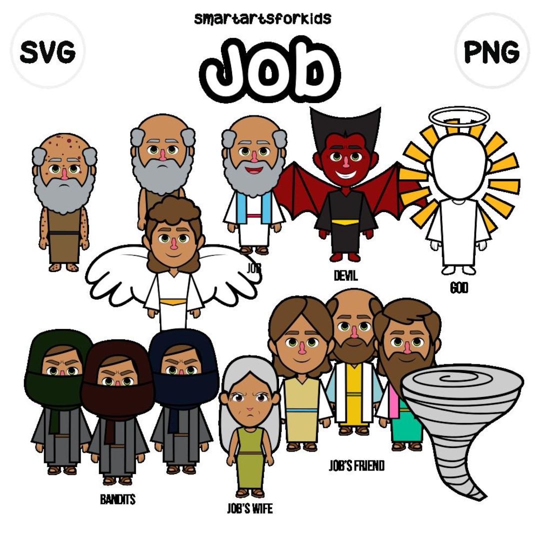 Job Clip Art - Bible Based - Bible Characters - SVG Cricut - Png ...