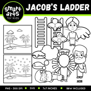 Jacob's Ladder Clip Art- Bible Based - Bible Characters - VBS - Instant ...