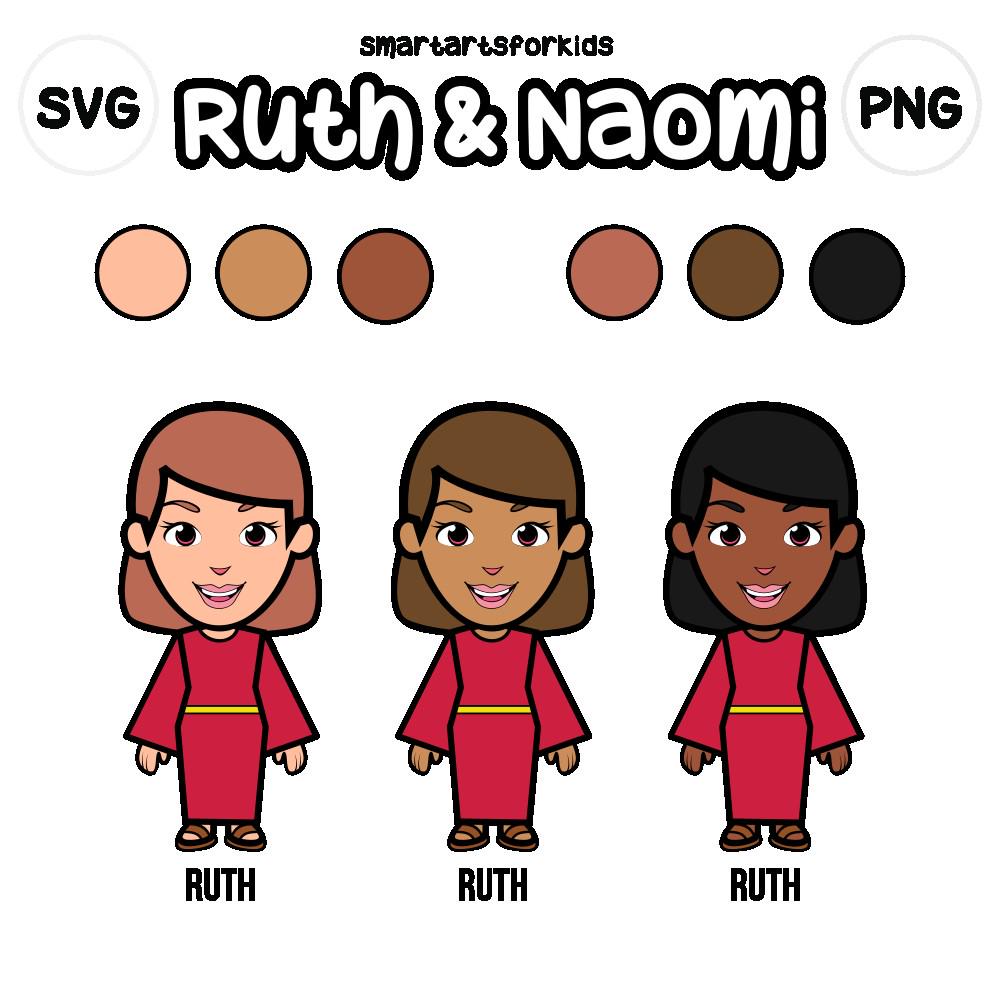 Ruth and Naomi Clip Art - Bible Based - Bible Characters - SVG Cricut ...