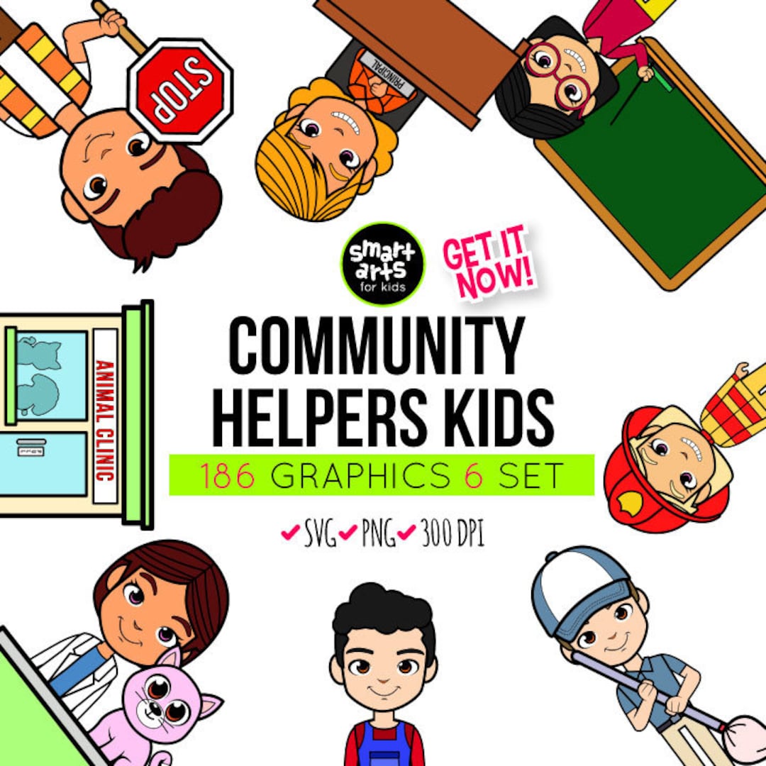 Community Helpers Bundle 1 Clipart - Art for Kids - Instant Download ...