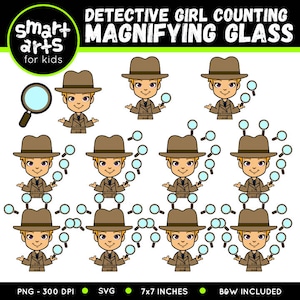 Detective Kids Clipart Bundle - Art for Kids, Detective Clip Art ...