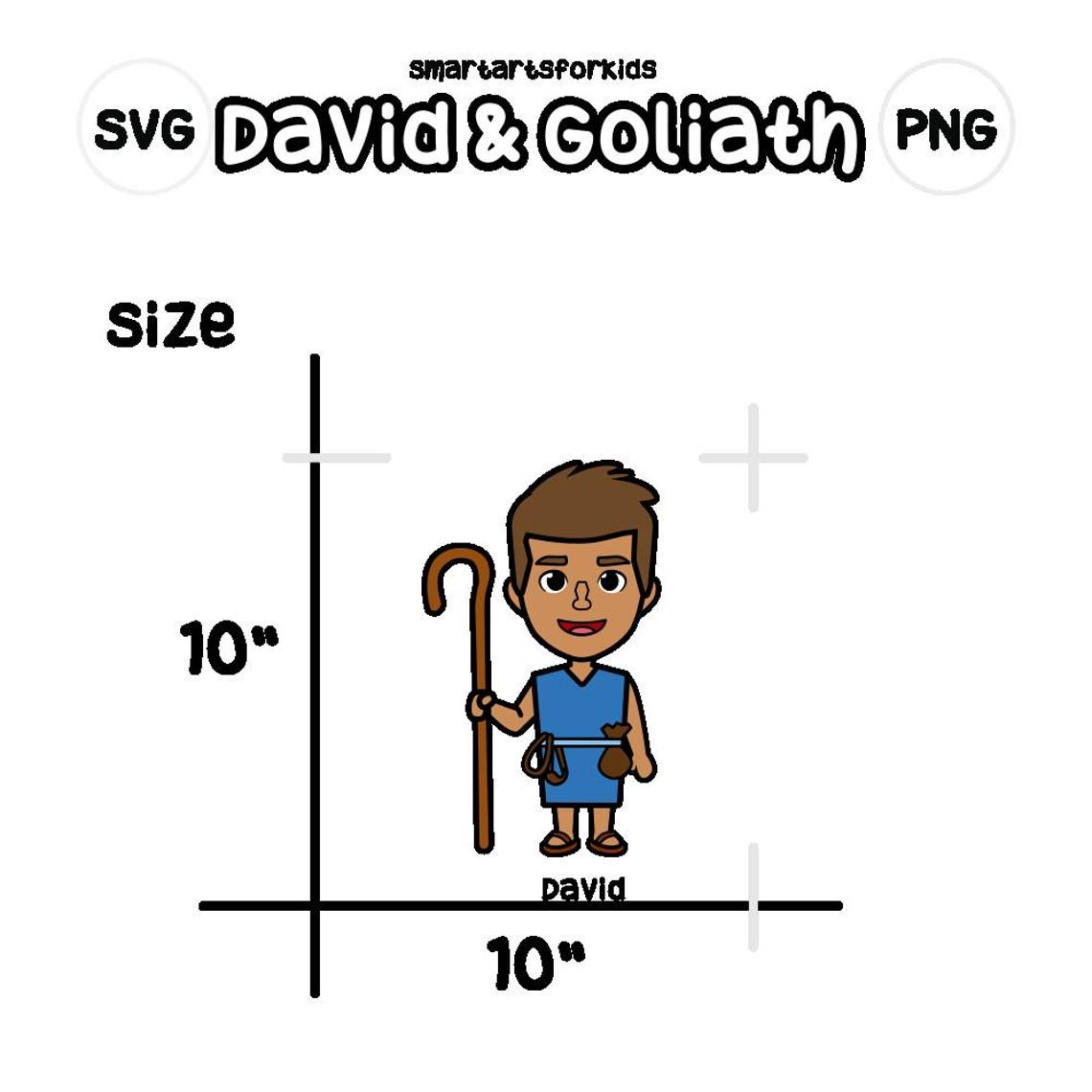 David and Goliath Clip Art - Bible Based - Bible Characters - SVG ...