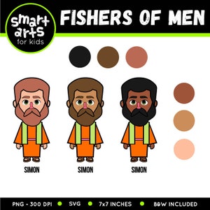 Fishers of Men Clipart - Bible Based - Bible Characters - SVG Cricut ...