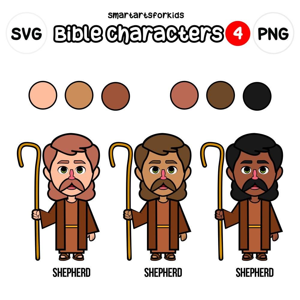 Bible Characters Clip Art 4 - Bible Based - Bible Characters - SVG ...