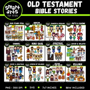 Old Testament Bible Stories Clip Art Bundle - Story for Kids - Bible ...