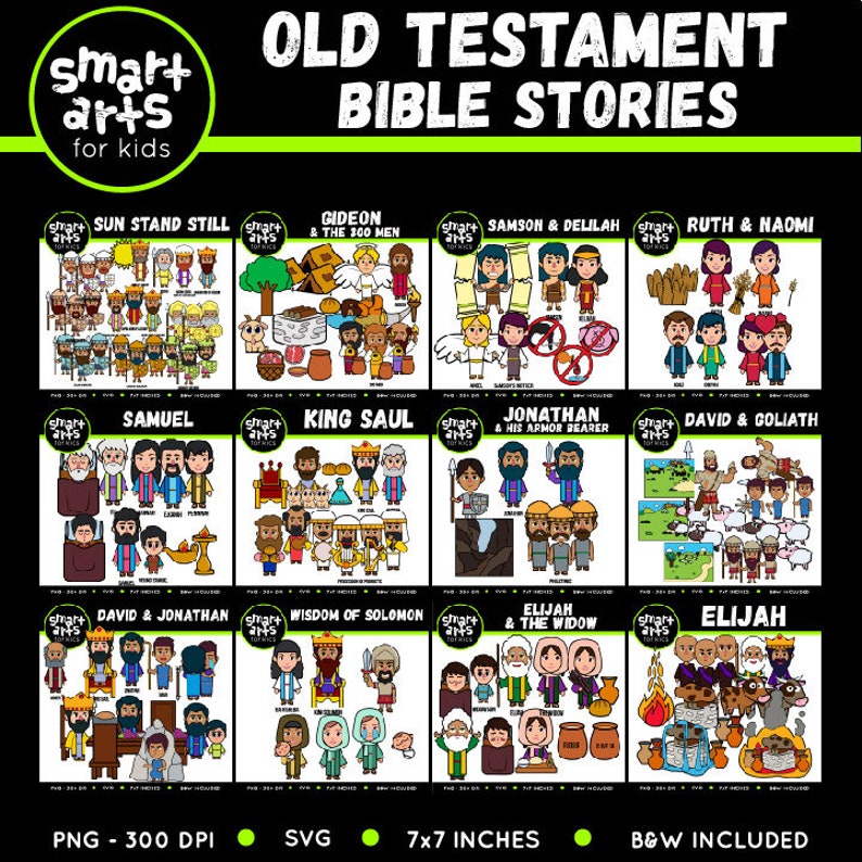 Old Testament Bible Stories Clip Art Bundle Story for Kids - Etsy