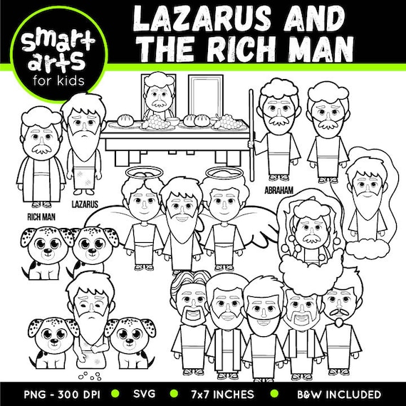 The Rich Man And Lazarus Coloring Pages