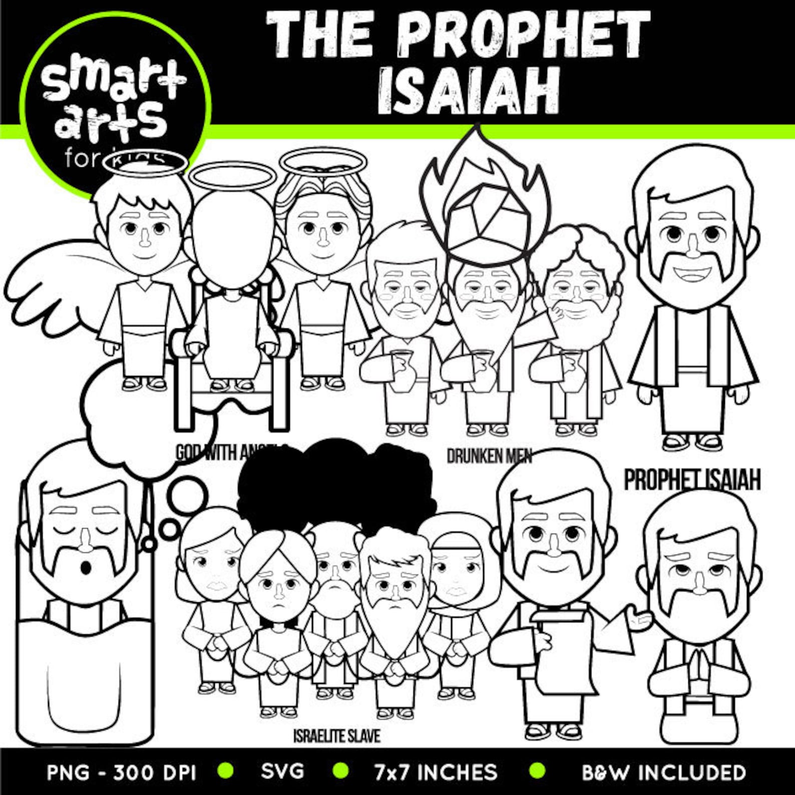 Prophet Isaiah Clip Art Bible Based Bible Characters VBS - Etsy UK