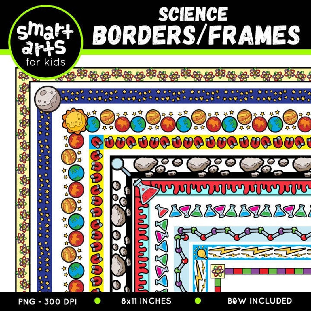 Science Borders Clip Art - Borders - Science Borders - Science Frames ...