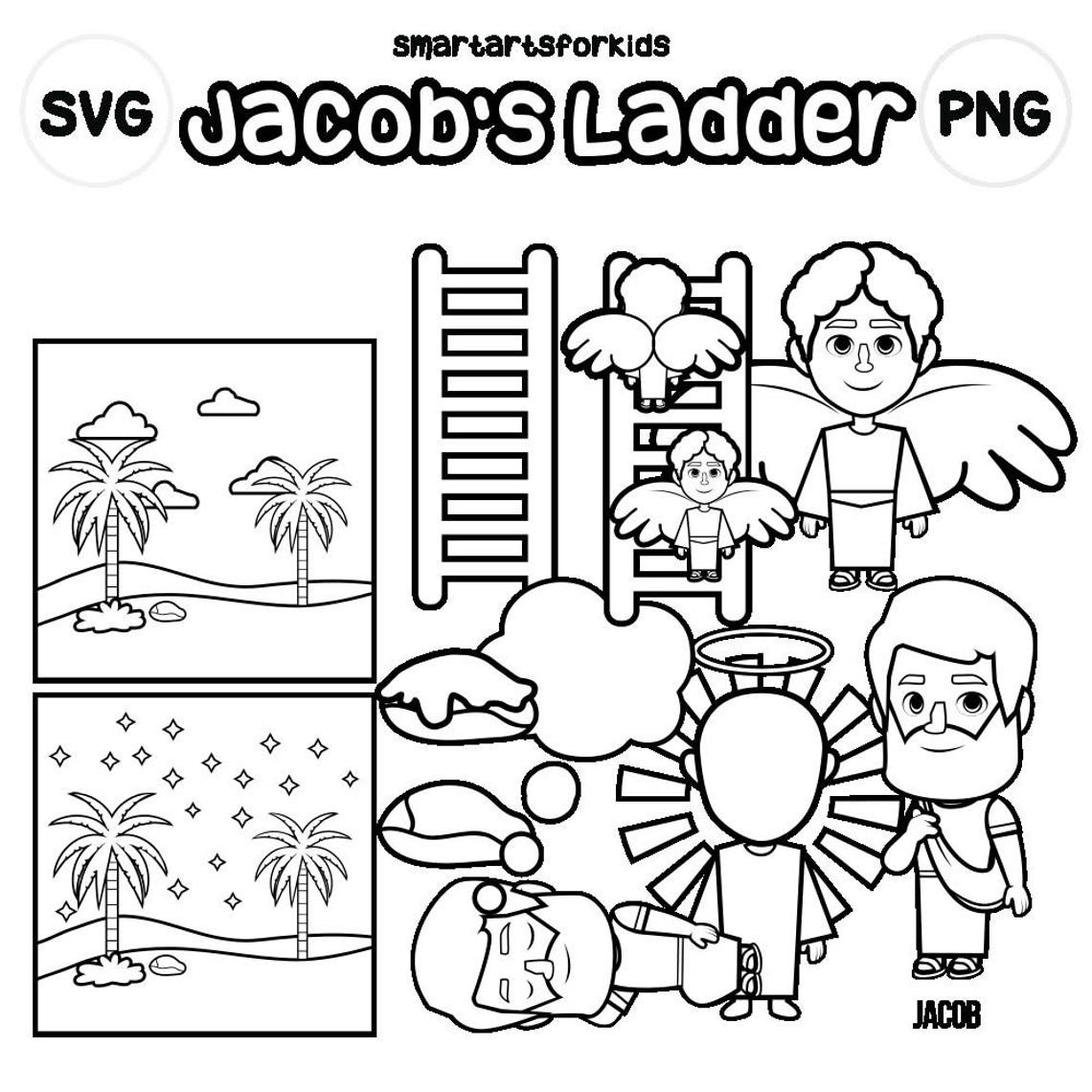 Jacob's Ladder Clip Art- Bible Based - Bible Characters - VBS - Instant ...