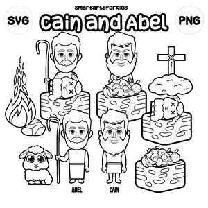 Cain and Abel Clip Art - Bible Based - Bible Characters - VBS - Instant ...
