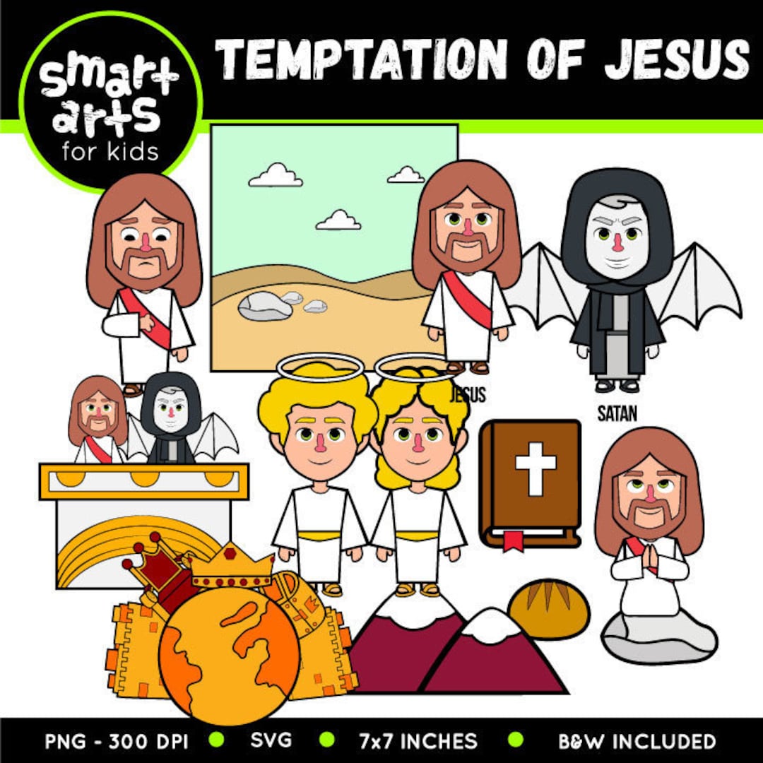The Temptation of Jesus Clipart - Bible Based - Bible Characters - SVG ...