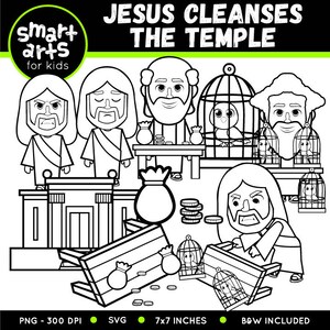 Jesus Cleanses the Temple Clip Art Bible Based Bible Characters VBS ...