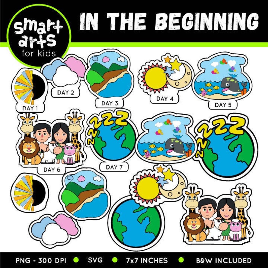 In the Beginning Clip Art - Bible Based - Bible Characters - SVG Cricut ...