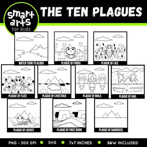 Ten Plagues Clip Art- Bible Based - Bible Characters - VBS - Instant ...