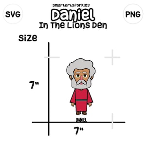Daniel in the Lions Den Clip Art - Bible Based - Bible Characters - SVG ...