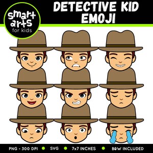 Detective Kids Clipart Bundle - Art for Kids, Detective Clip Art ...