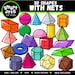 Math 3d Shapes With Nets Clip Art Bundle - Cartoon - 3dnets ...