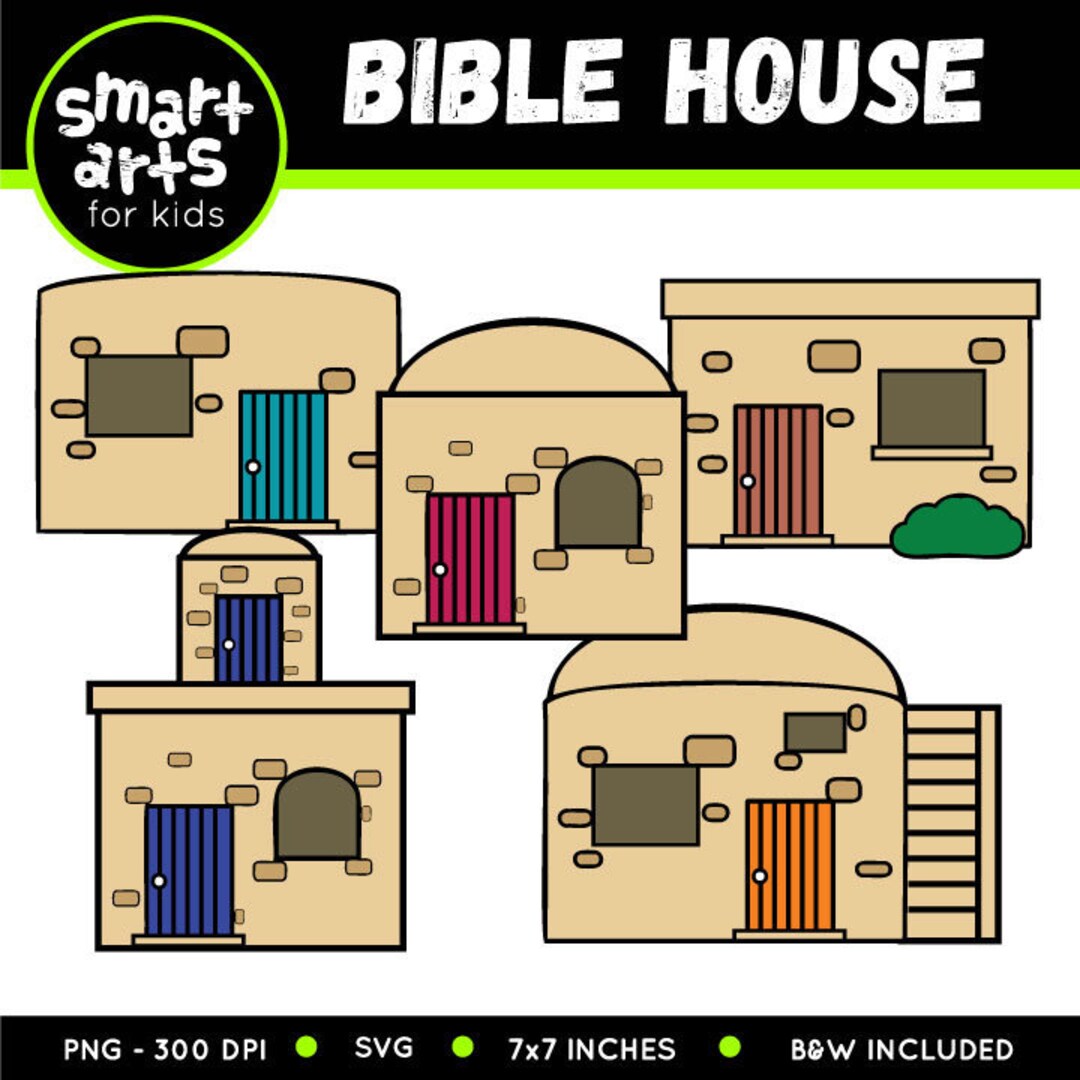 Bible Houses Clip Art - Bible Based - Bible Characters - SVG Cricut ...