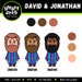 David and Jonathan Clip Art- Bible Based - Bible Characters - VBS ...