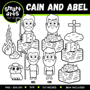 Cain and Abel Clip Art - Bible Based - Bible Characters - VBS - Instant ...