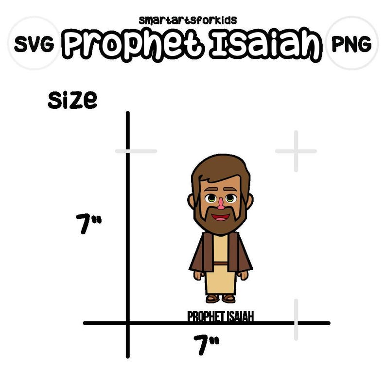 Prophet Isaiah Clip Art- Bible Based - Bible Characters - VBS - Instant ...