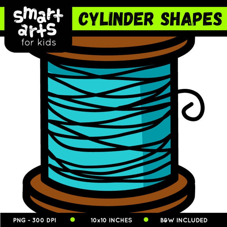Cylinder Shapes Clip Art Cartoon digital graphics | Etsy