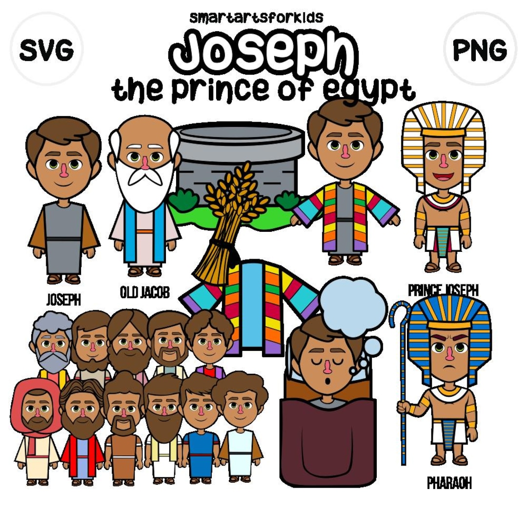 Joseph the Prince of Egypt Clip Art - Cricut - Bible Character - Joseph ...