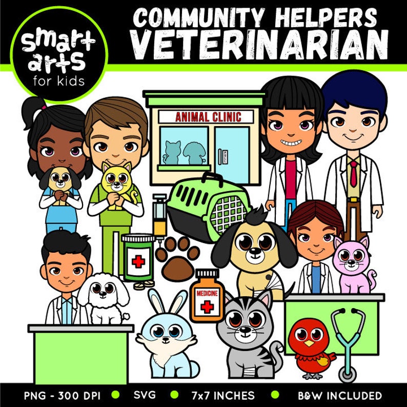 Community Helpers Bundle 1 Clipart Art for Kids Instant | Etsy