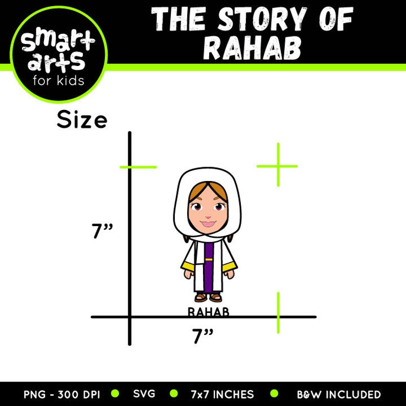 The Story of Rahab Clip Art Bible Based Bible Characters - Etsy