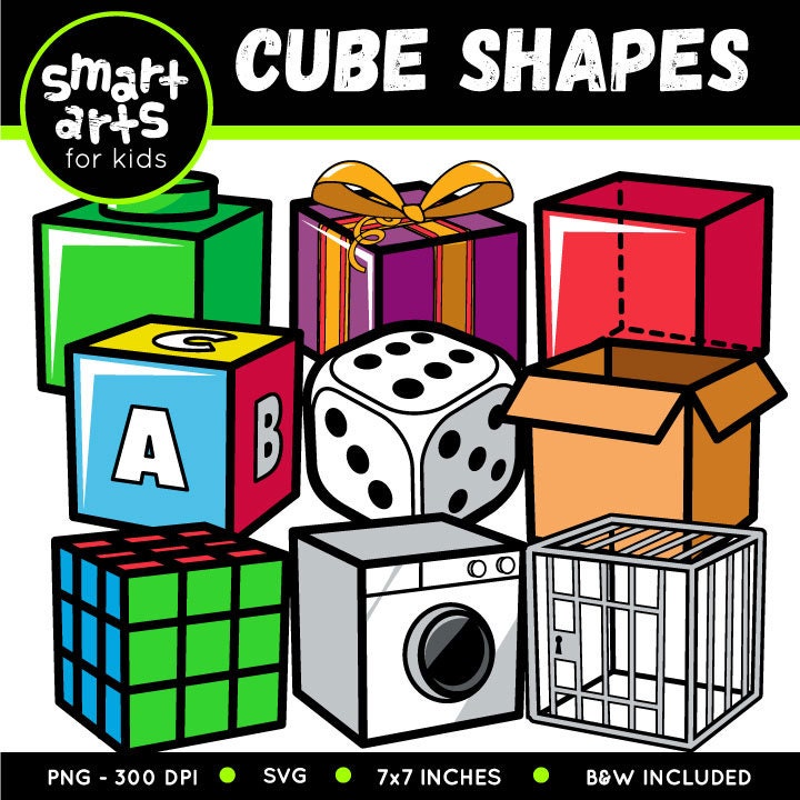 3D Shapes Bundle Clip Art | PNG Digital Download, SVG Cricut - Etsy