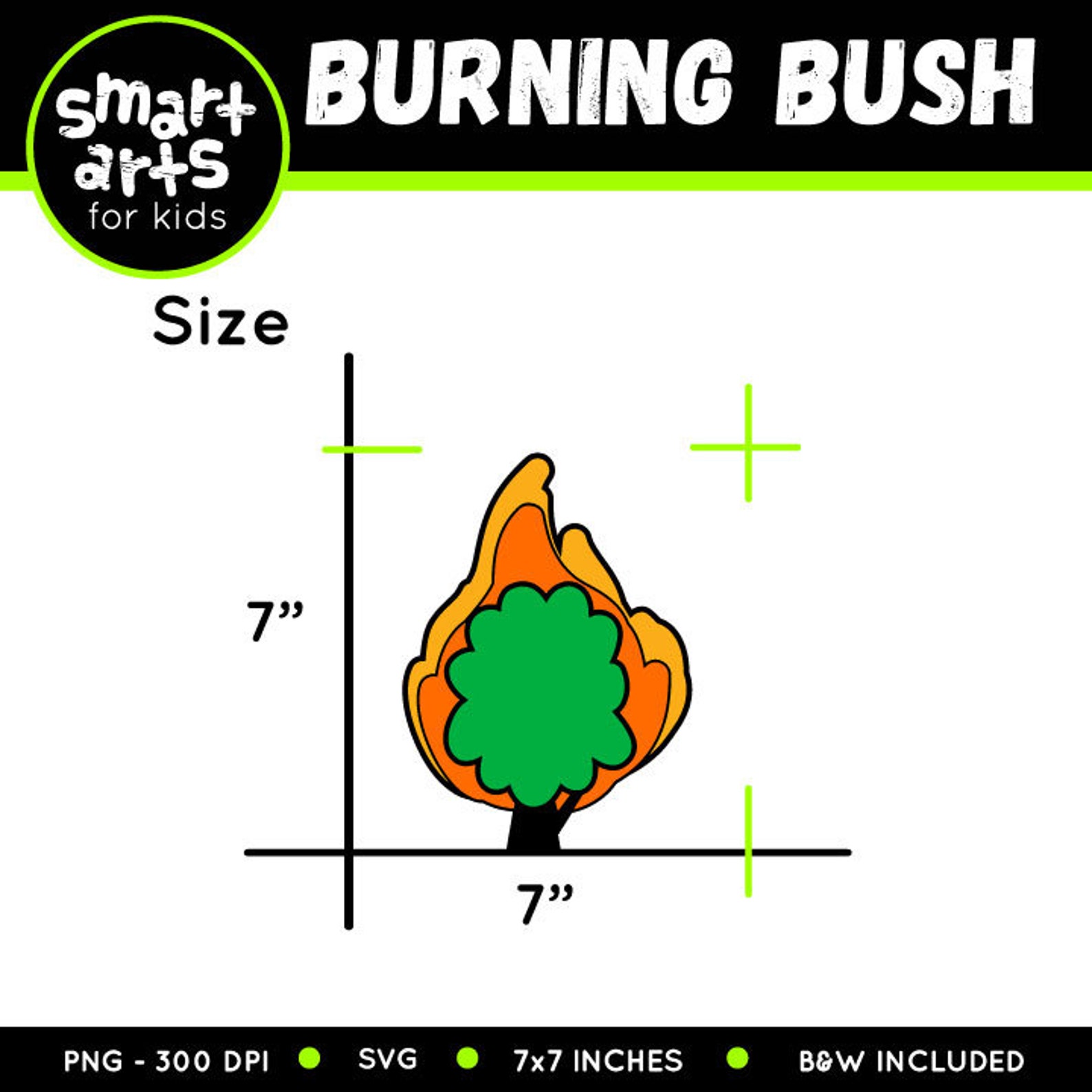 Burning Bush Clip Art Bible Based Bible Characters VBS - Etsy