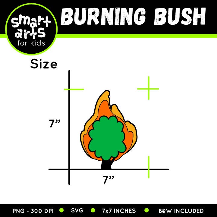 Burning Bush Clip Art Bible Based Bible Characters VBS | Etsy