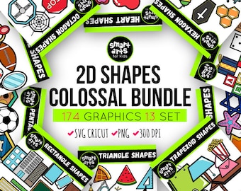 2D Shapes Clipart | Geometric Clipart | Cute Clipart | Teacher Clipart ...