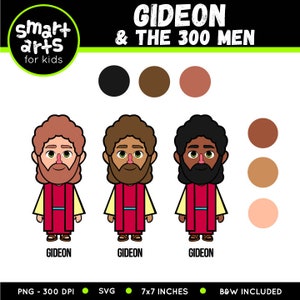 Gideon and the 300 Men Clip Art- Bible Based - Bible Characters - VBS ...