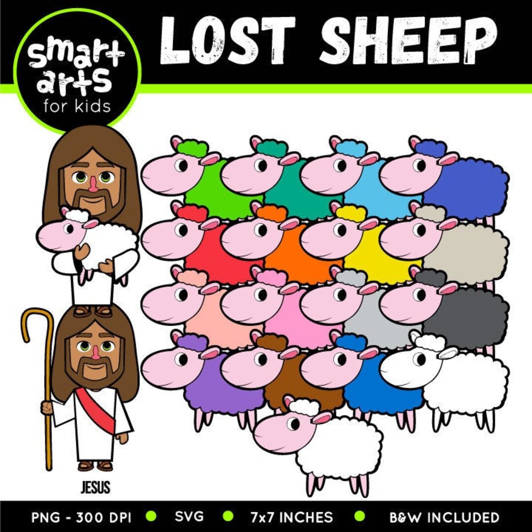 The Lost Sheep Clip Art - Bible Based - Bible Characters - SVG Cricut ...