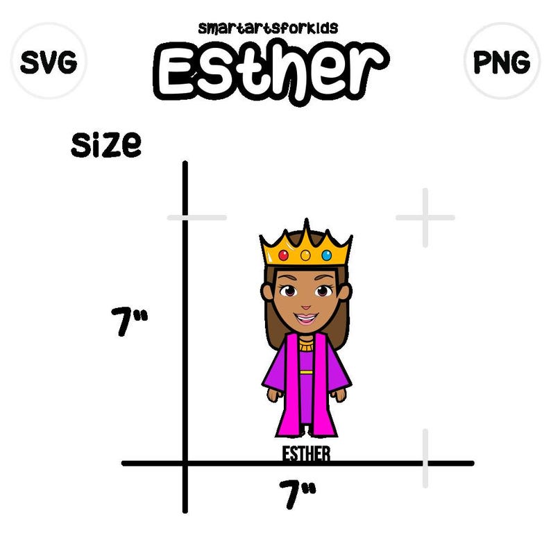Esther Clip Art - Bible Based - Bible Characters - SVG Cricut - Instant ...
