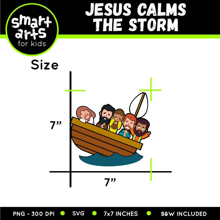Jesus Calms the Storm Clipart Bible Based Bible Characters - Etsy UK