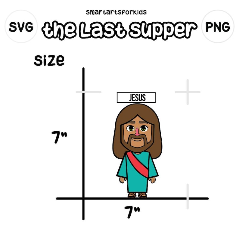 The Last Supper Clip Art - Bible Based - Bible Character - SVG Cricut ...