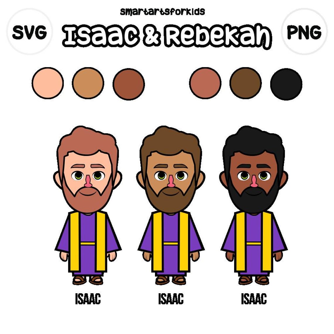 Isaac and Rebekah Clip Art- Bible Based - Bible Characters - VBS ...