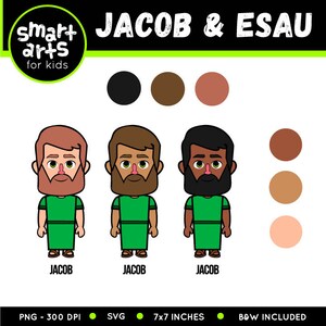 Jacob and Esau Clip Art- Bible Based - Bible Characters - VBS - Instant ...