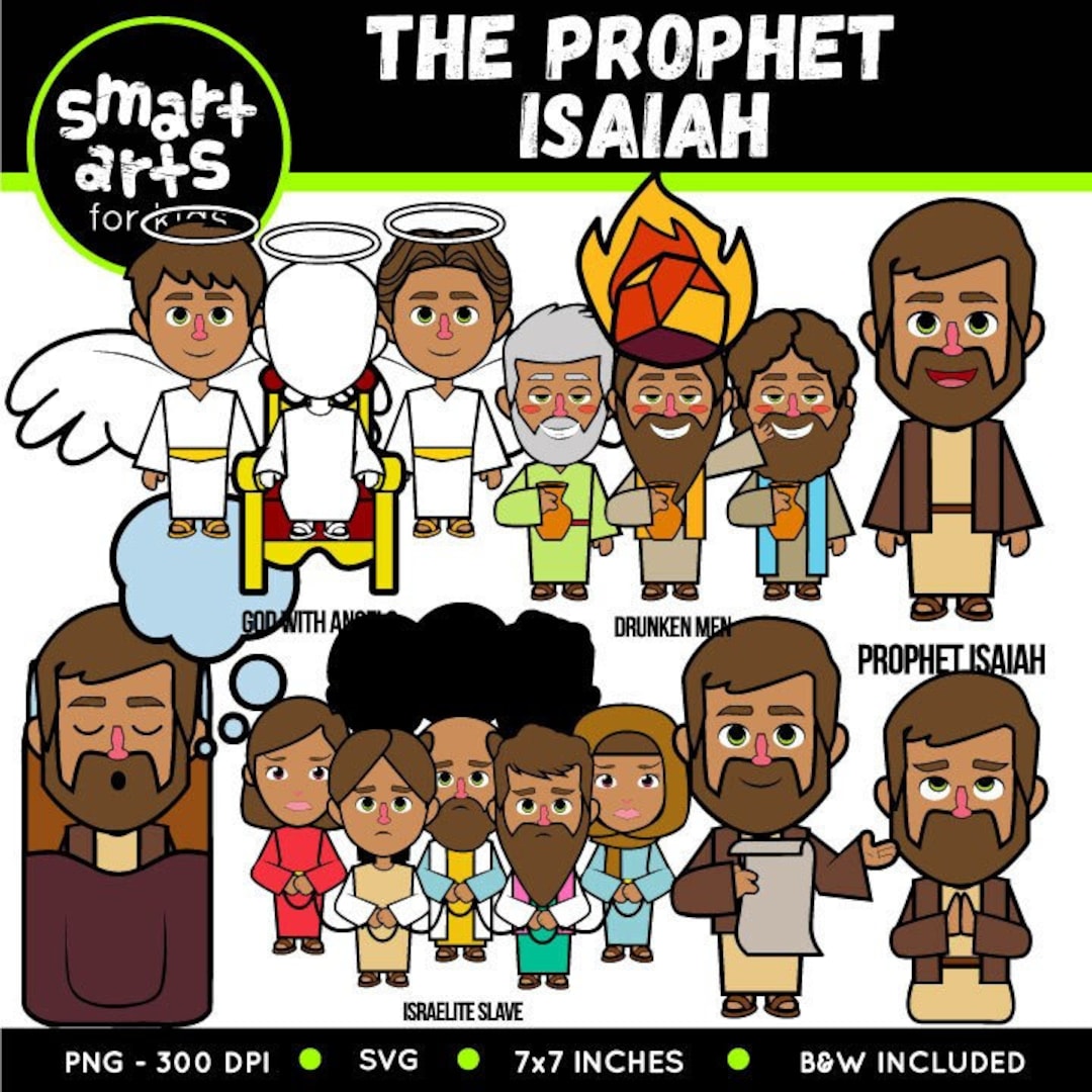 Prophet Isaiah Clip Art- Bible Based - Bible Characters - VBS - Instant ...